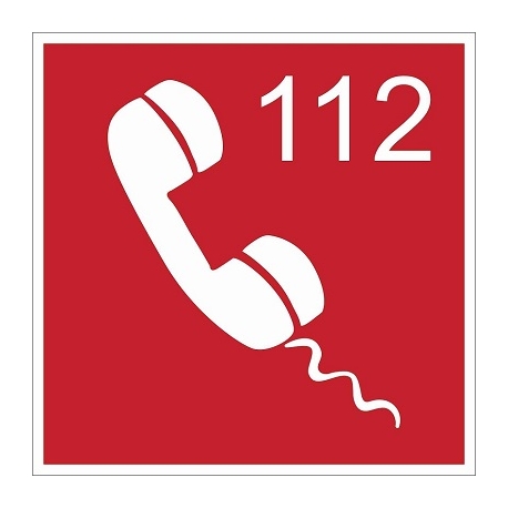 Lipnus ženklas GAISRO AVARINIS TELEFONAS 112